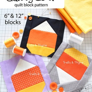 PDF Pattern Candy Corn Quilt Block Pattern Traditional | Etsy