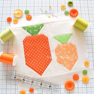 PDF Pattern Garden Carrots Quilt Block Pattern Spring - Etsy