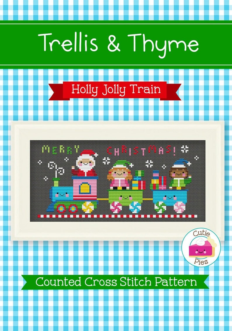 PDF Pattern Holly Jolly Train Cross Stitch Pattern Kawaii - Etsy
