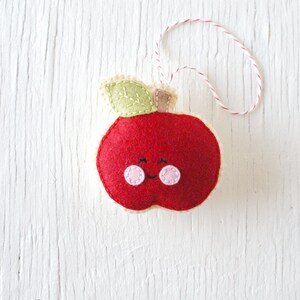 PDF Pattern - Little Apple Sewing Pattern, Autumn Winter Felt Ornament ...