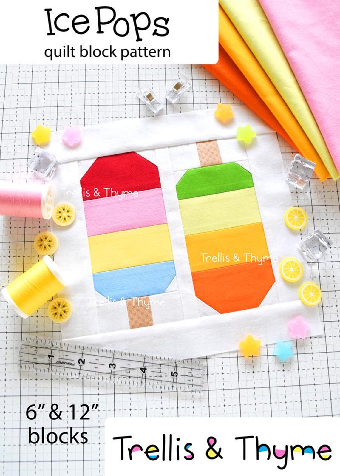 Ice Pops Quilt Block Pattern – Summer Popsicles (PDF Pattern) - Etsy