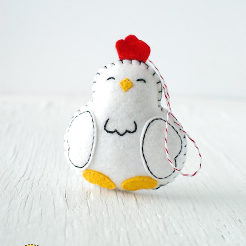 PDF Pattern Little Hen Spring Chicken Felt Ornament - Etsy