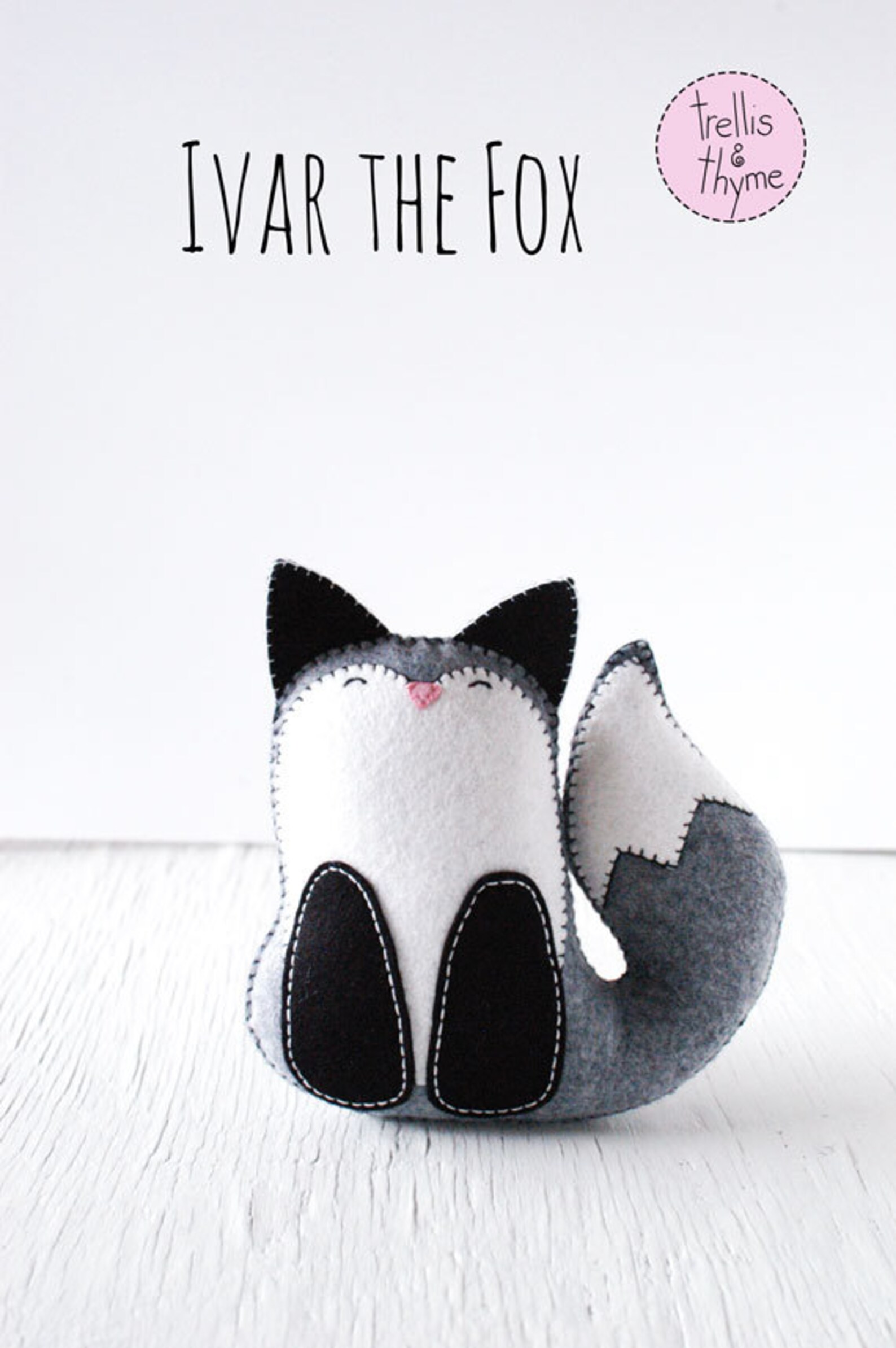 PDF Pattern Ivar the Fox Felt Softie Pattern Plush Toy - Etsy
