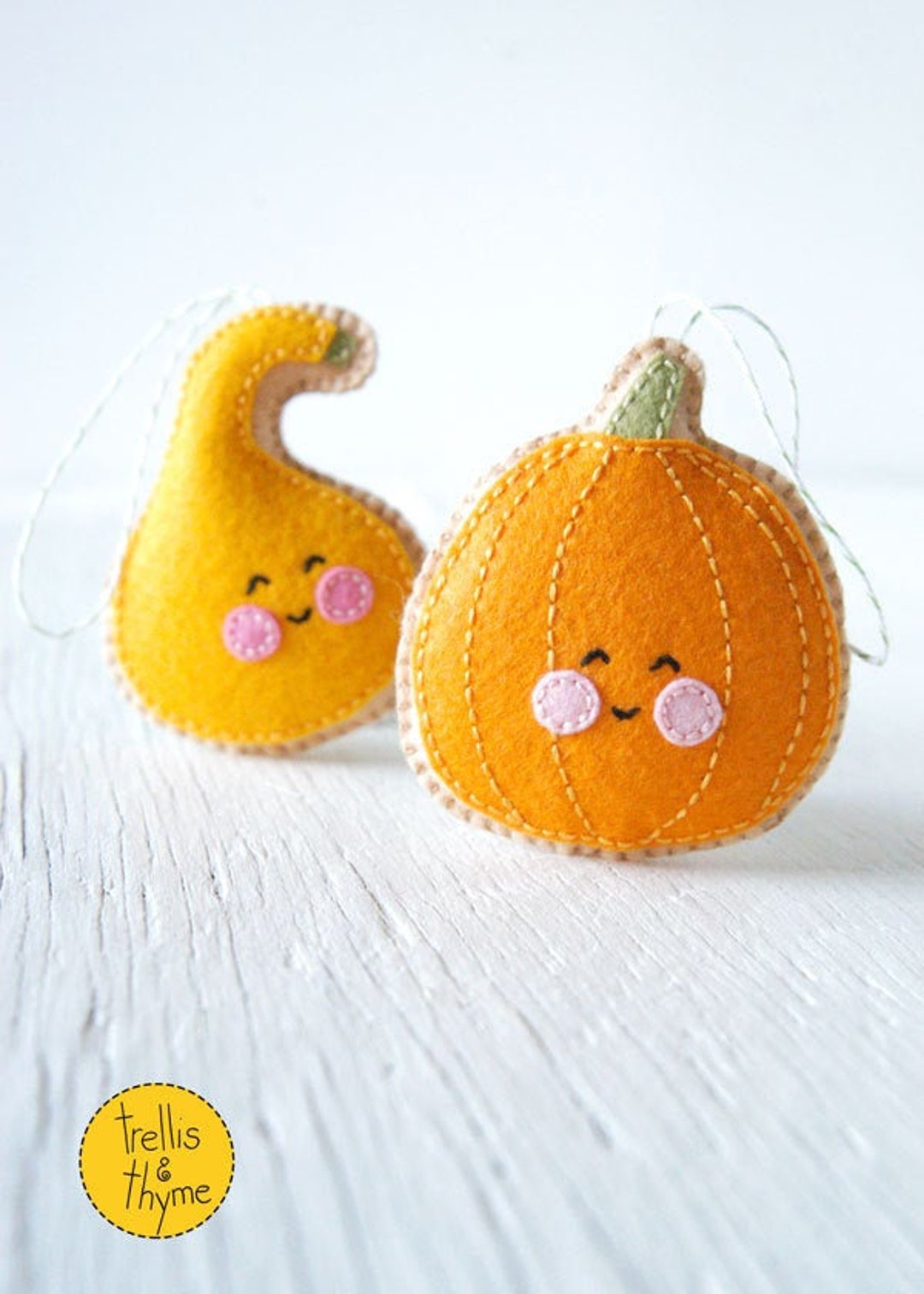 PDF Pattern - Little Pumpkin and Gourd Sewing Pattern, Halloween ...