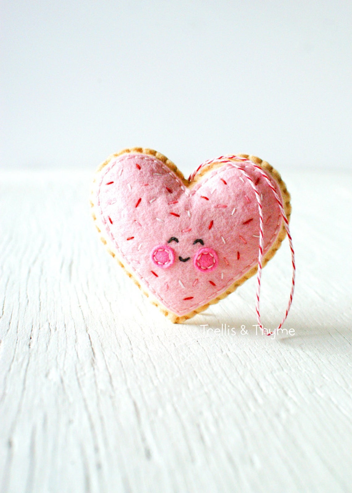PDF Pattern - Sugar Cookie Heart, Valentine's Day Ornament Pattern ...
