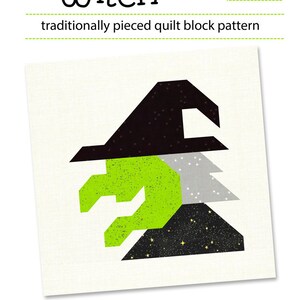 PDF Pattern - Wicked Witch's Quilt Block Bundle, Witch's Broom Quilt ...
