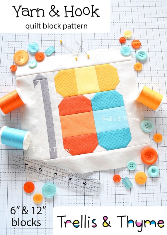 PDF Pattern Yarn & Hook Quilt Block Pattern Autumn Quilt - Etsy