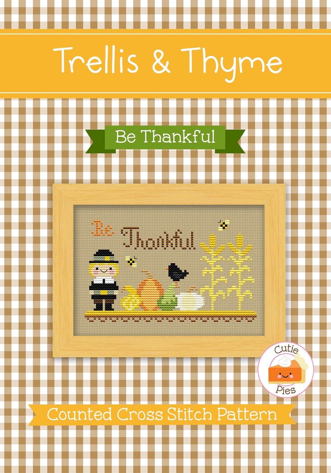 PDF Pattern - Be Thankful Kawaii Cross Stitch Pattern, Kawaii Fall ...