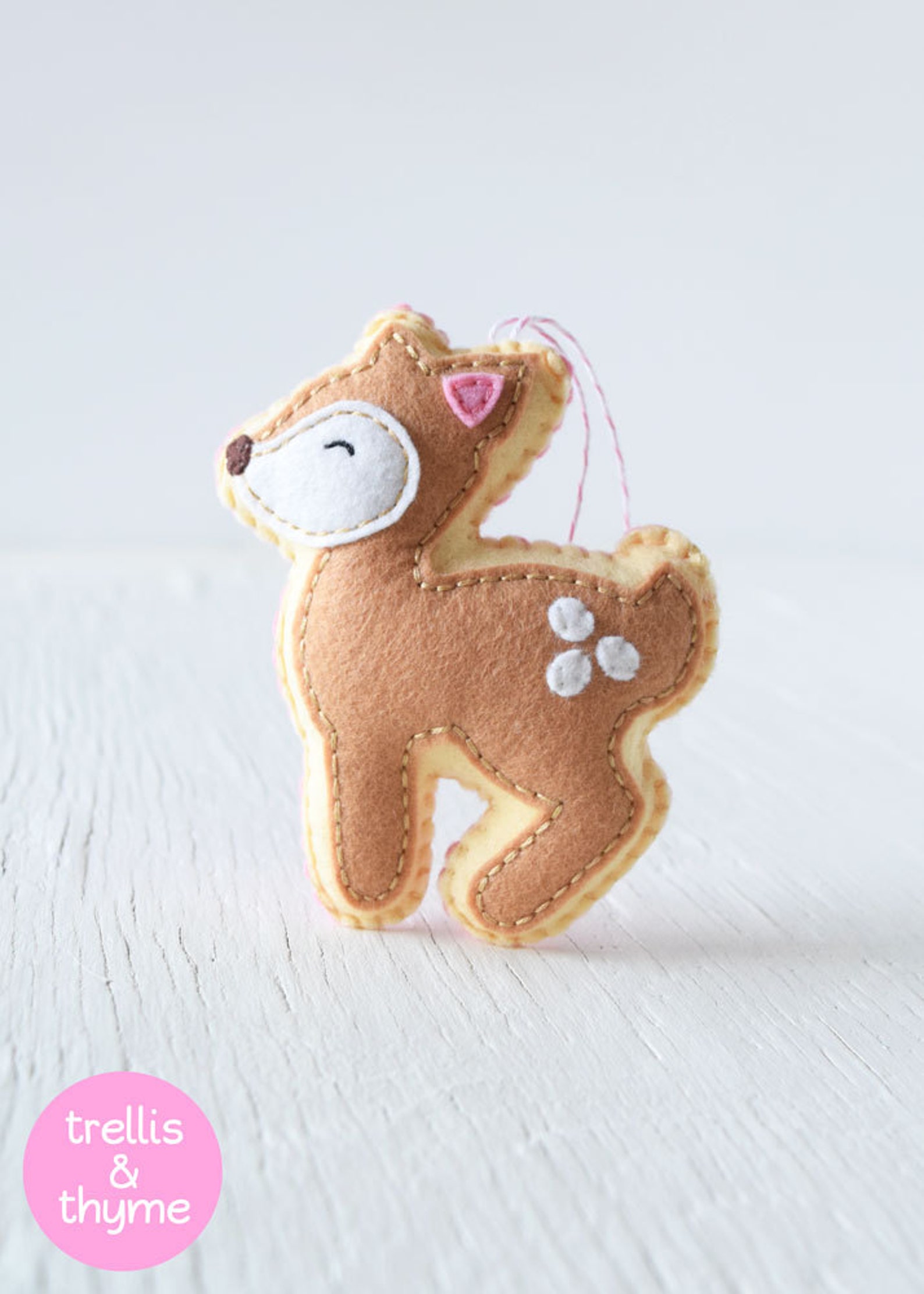 PDF patroon kleine herten patroon Kawaii vilt Ornament | Etsy