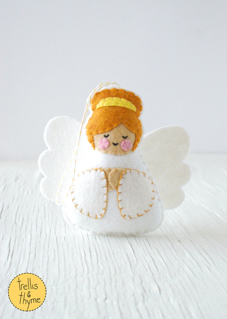 PDF Pattern Little Angel Felt Ornament Pattern Felt Softie - Etsy