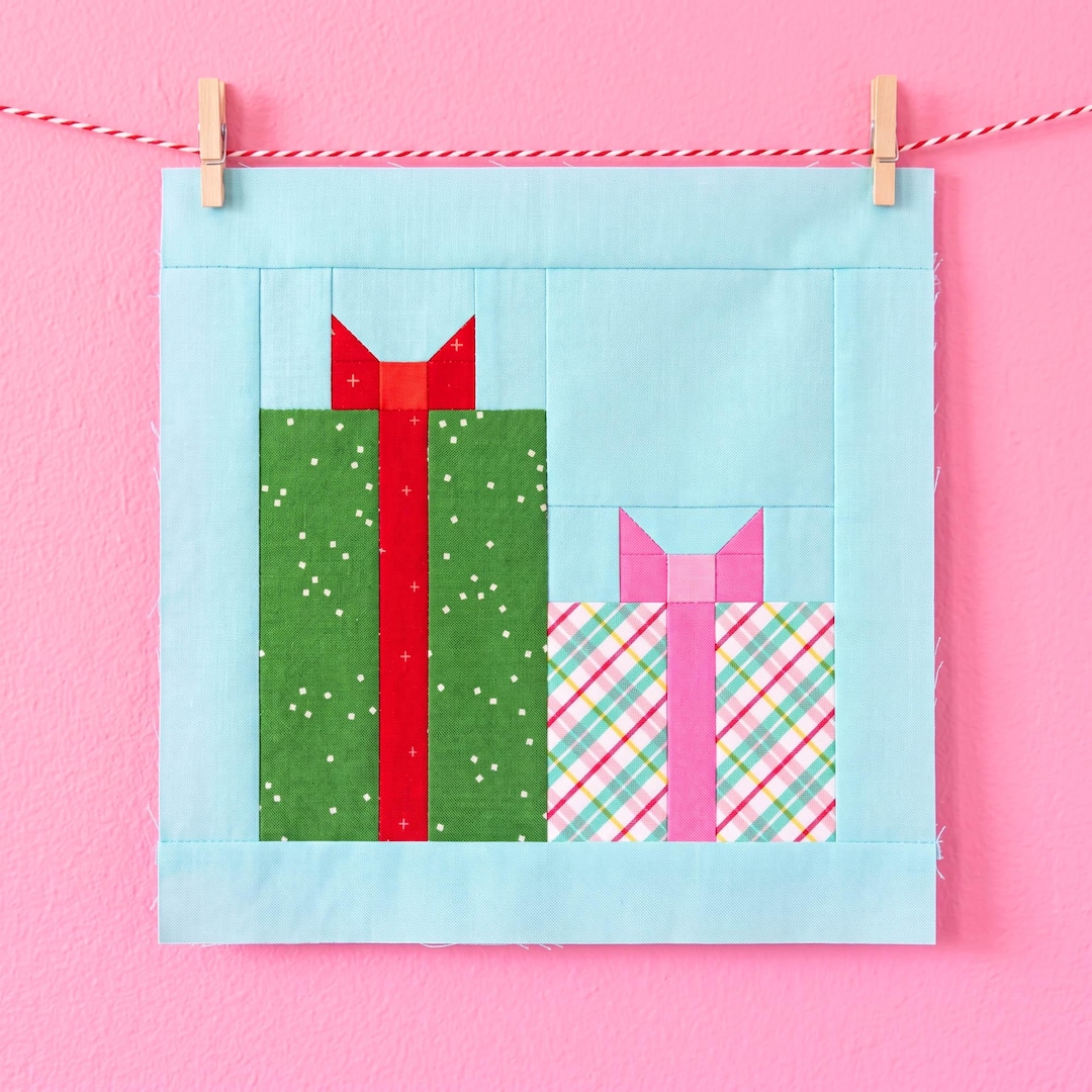 Christmas Presents Quilt Block Pattern – 6 and 12-inch Sizes, Holiday ...
