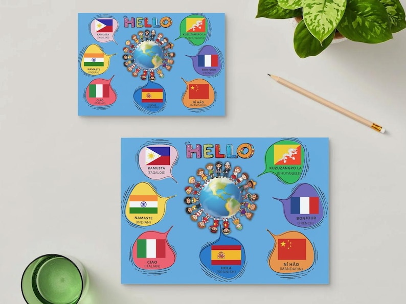 Hello in Different Languages Poster – Learn Greetings From Around the ...