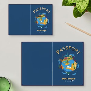 Printable Kids Travel Passport Making Activity Kit | 15 Pages | Stamps ...