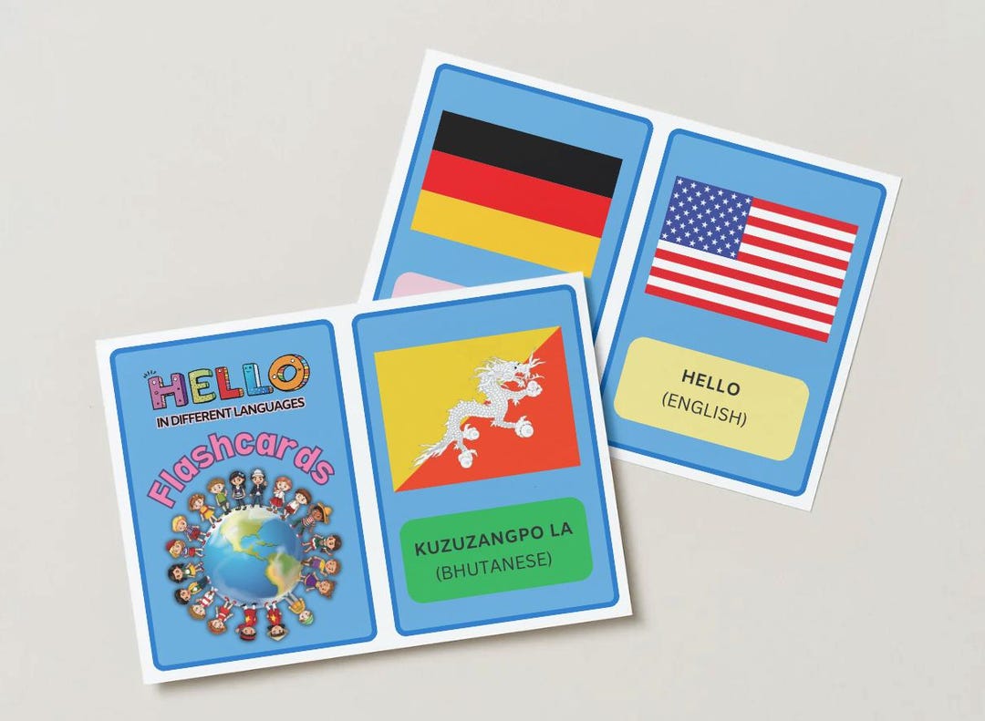 Hello in Different Languages Flashcards—learn Greetings From Around the ...