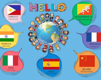 Hello in Different Languages Poster – Learn Greetings From Around the ...