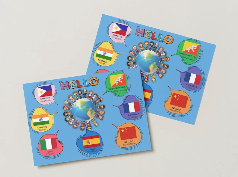 Hello in Different Languages Poster – Learn Greetings From Around the ...