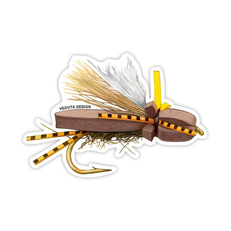 Fly Fishing Stickers – Hand Drawn Trout Fly Vinyl Decals - Etsy