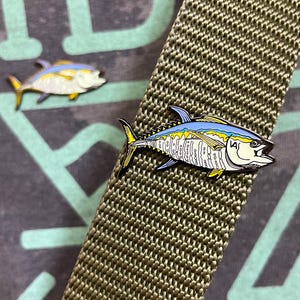 Unique Gift for Dad: Bluefin Tuna Fish Enamel Pin - Perfect for Fishing ...