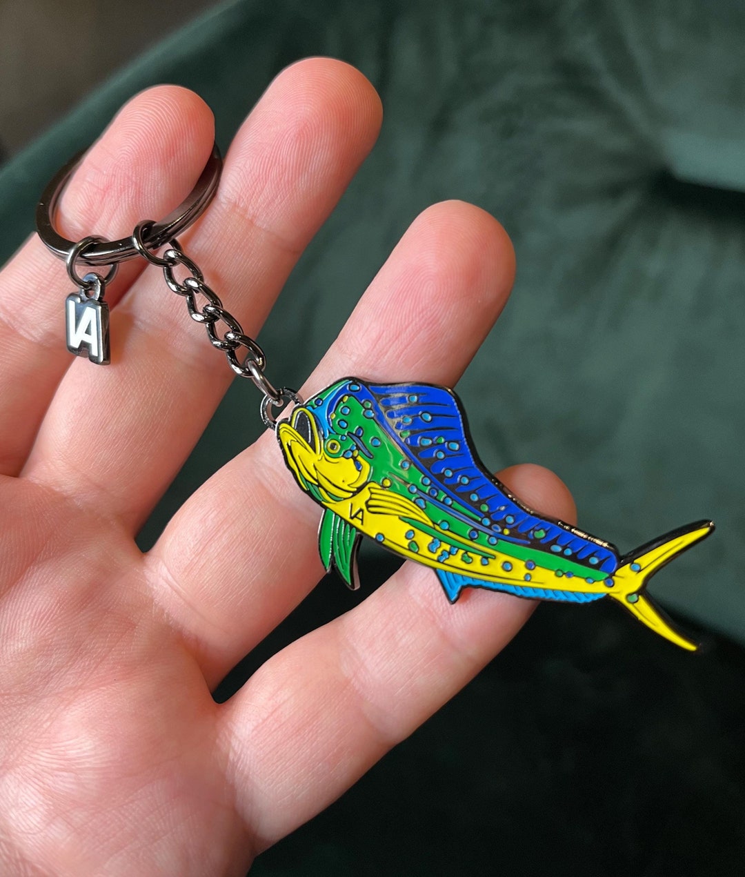 Mahi Mahi Keychain. Fishing Gift Ideas. Salt Water Fishing Key Ring ...
