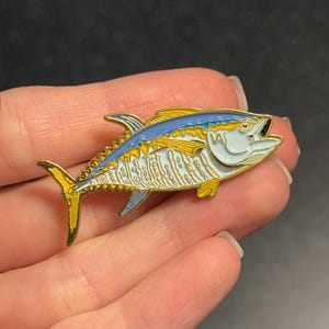 Bluefin Tuna Fish Pin - Unique Fishing Gift for Saltwater Fishing ...