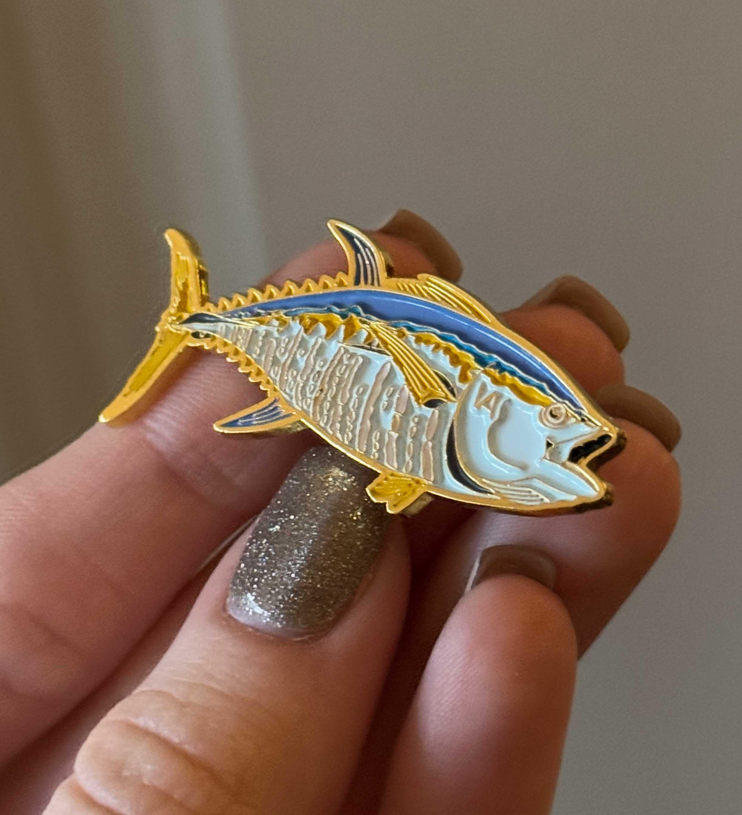 Bluefin Tuna Fish Pin - Unique Fishing Gift for Saltwater Fishing ...