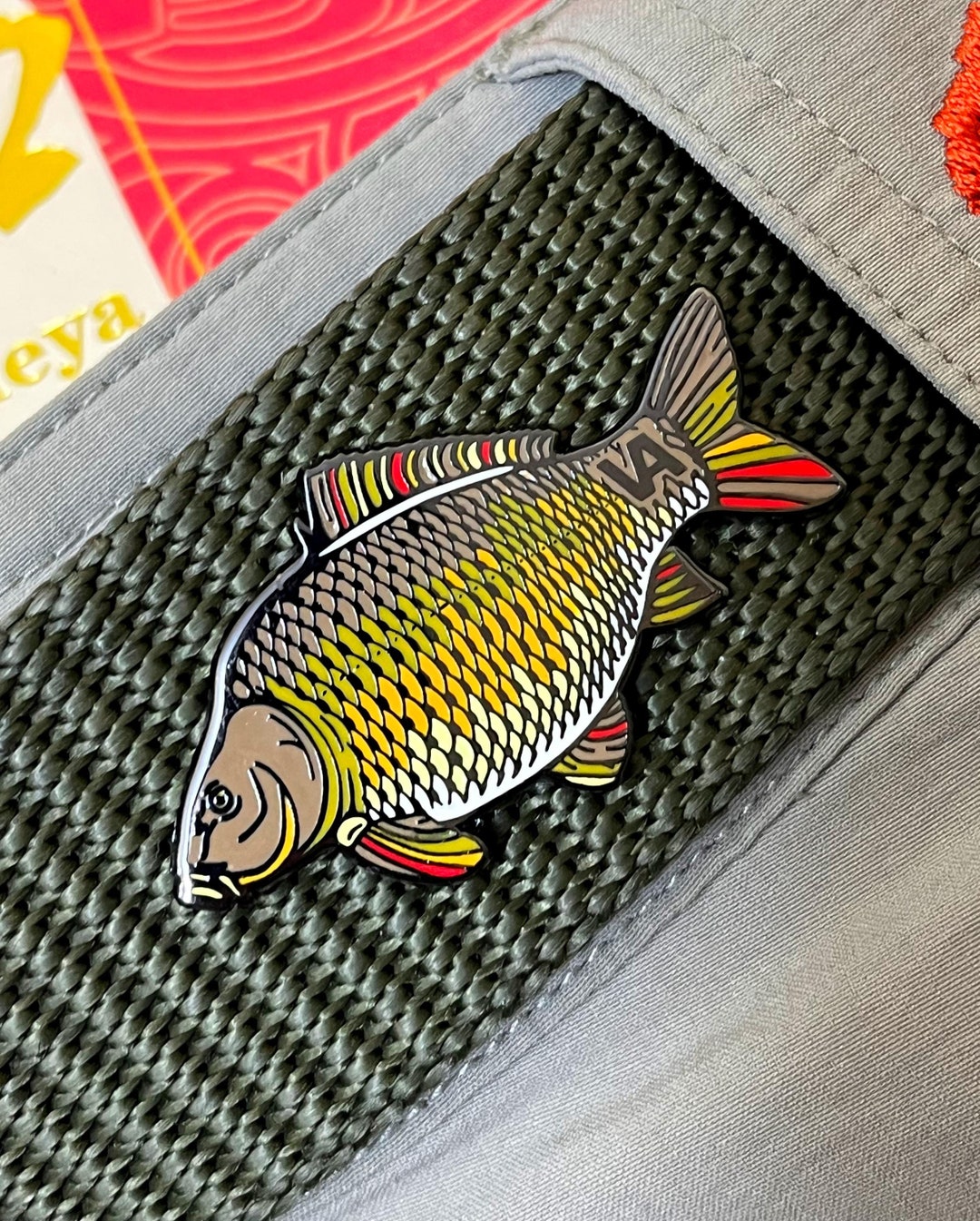 Carp Fishing Enamel Pin: Angler Gift, Black Nickel Plated - Etsy