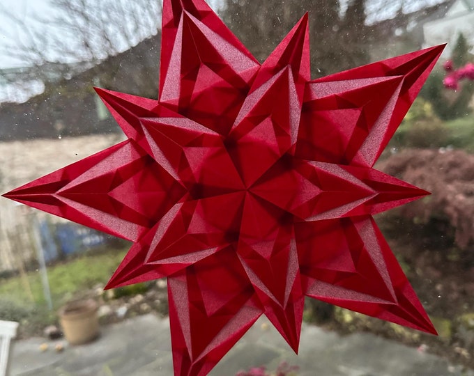 Transparentstern 22 cm gelb aus Transparentpapier - Etsy.de