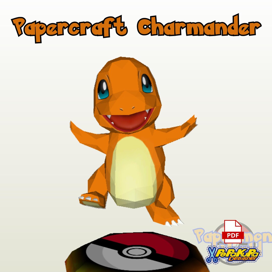 Charmander Papercraft 3D Low Poly DIY for Children and Home Decor PDF ...