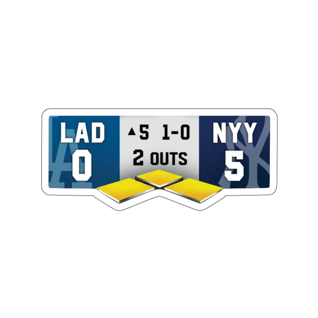Dodgers Yankees World Series Sticker Top of the Fifth - Etsy