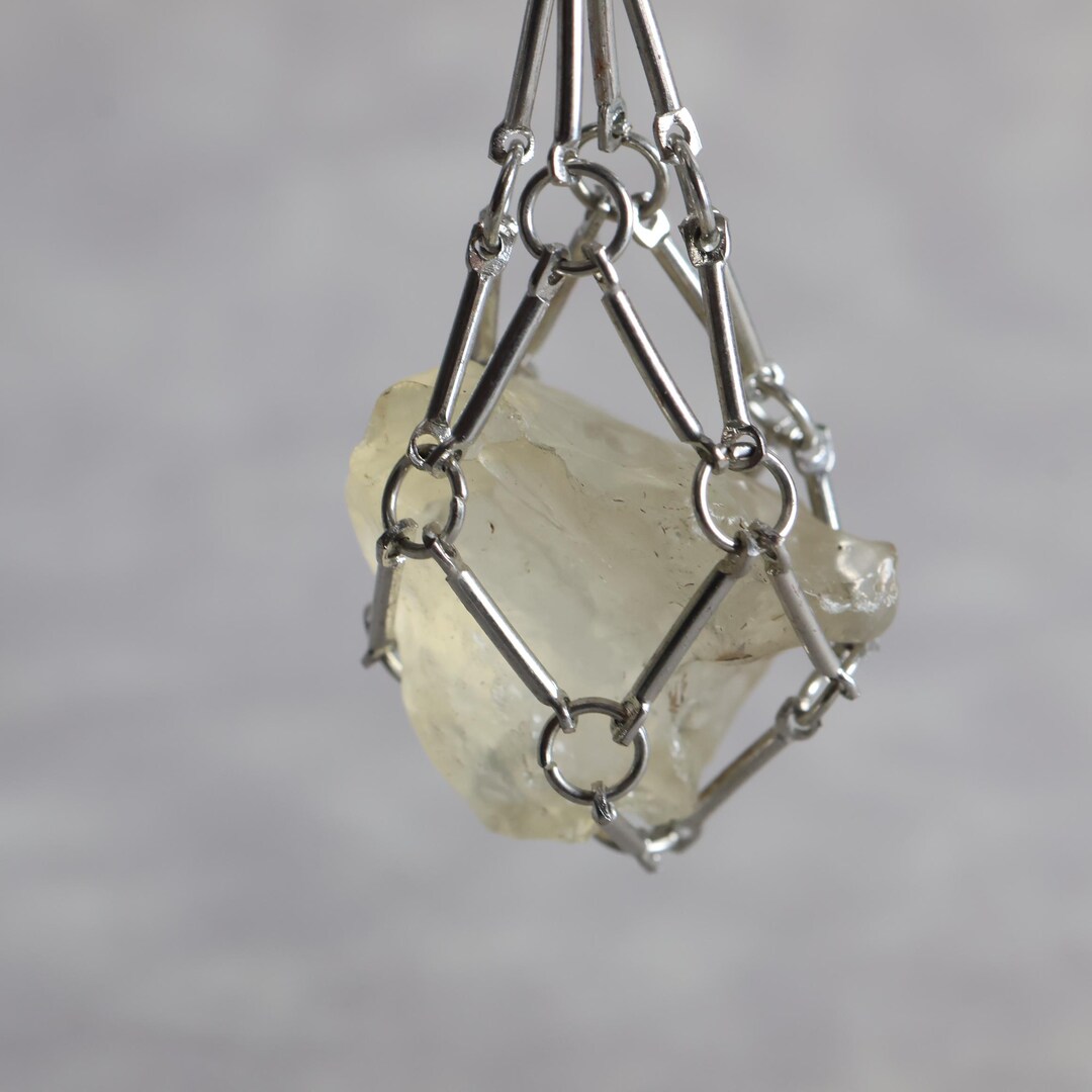 Libyan Desert Glass Meteorite Pendant，naturally Meteorite Jewelry Charm ...