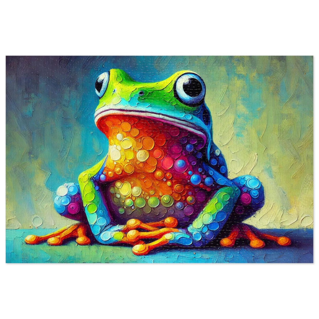 Rainbow Tree Frog: A Bubble Symphony 500, 1000 Piece Puzzle - Etsy