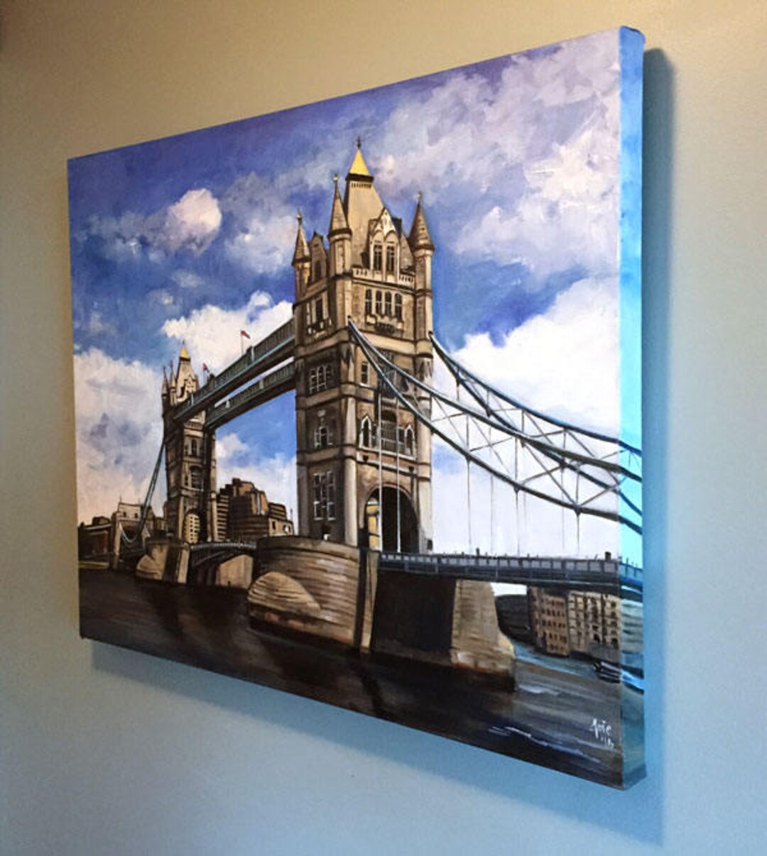 London Tower Bridge Oil Painting - 30x24 - Etsy