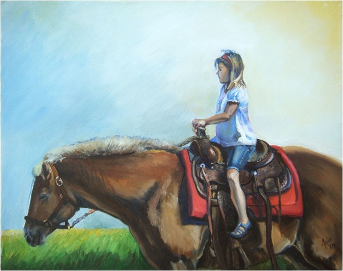 Original Joy Ride Horse Oil Painting 20x16 in on Sale | Etsy