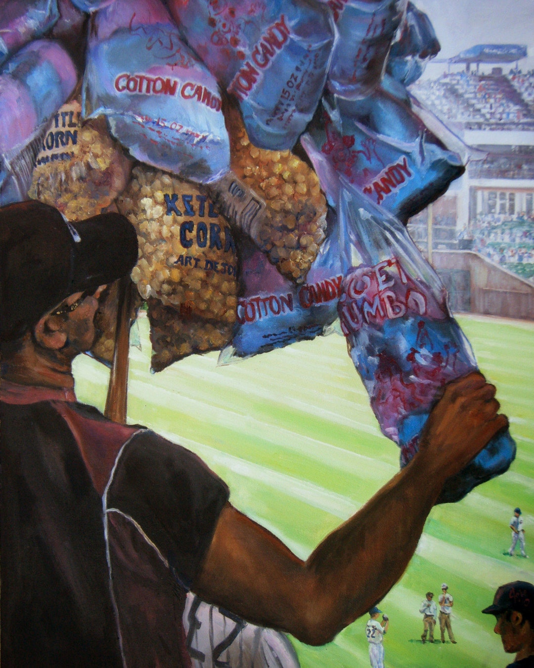Baseball Oil Painting - 14x18in Giclee Print - Etsy
