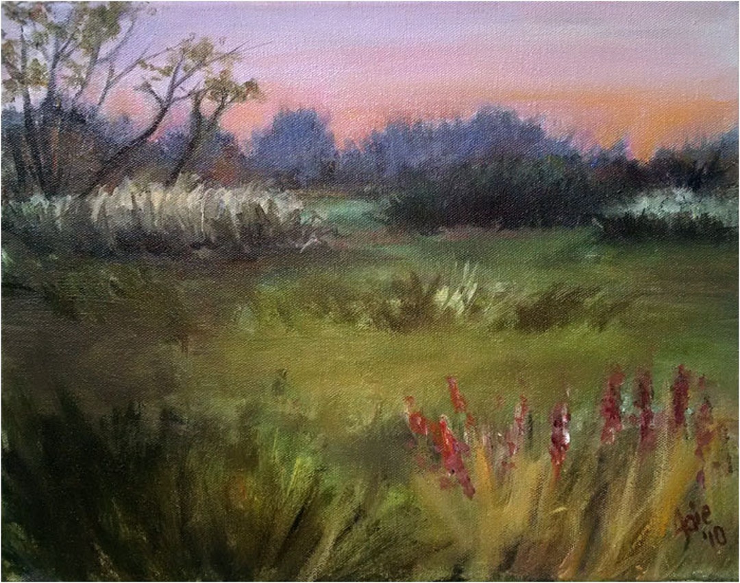 Original Plein Air Impressionism - 14x11in Outdoor Landscape Painting ...