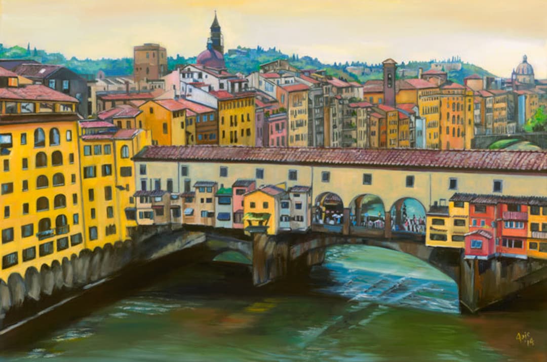 Florence Oil Painting - 18x12in Giclee Print - Etsy