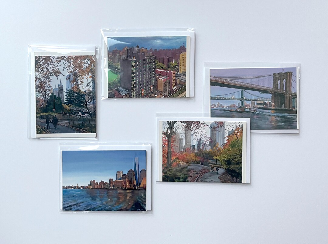 Fine Art NYC Notecards Variety Pack of 5 Cards - New York Greeting ...