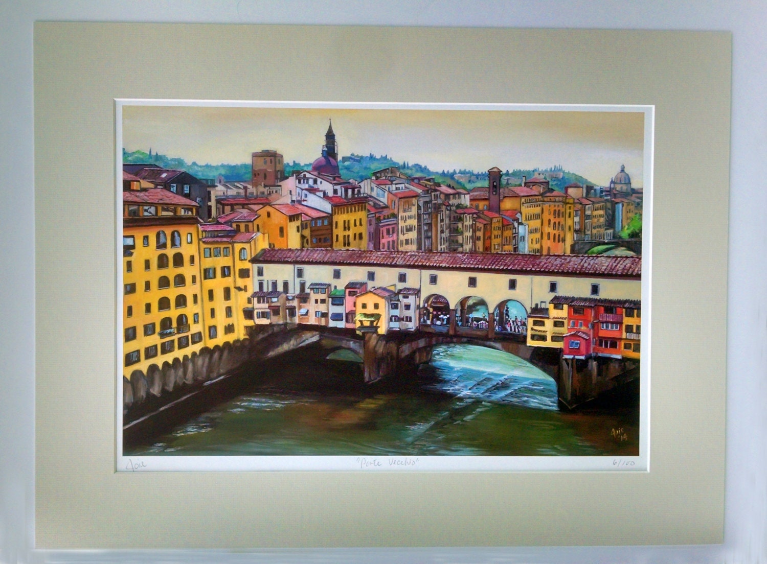 Florence Oil Painting 18x12in Giclee Print - Etsy