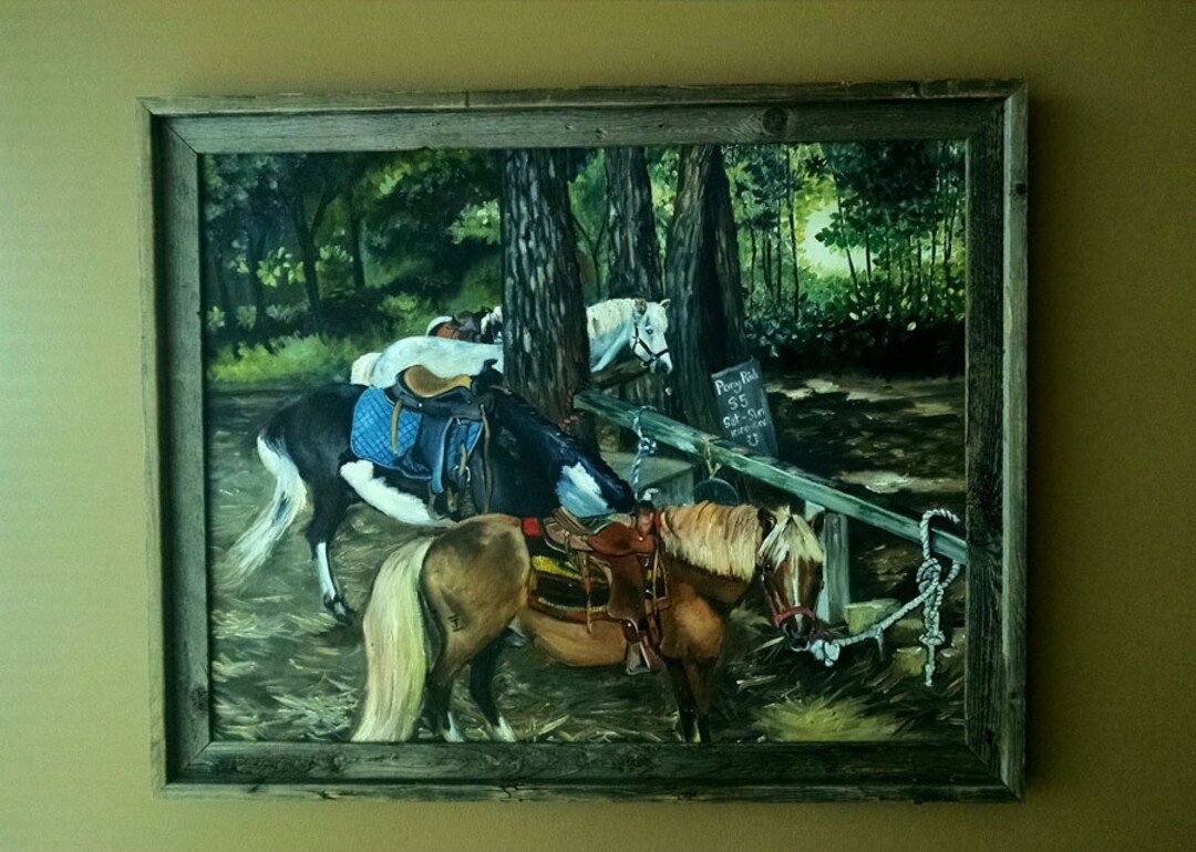 Pony Ride Original Oil Painting - 28x22in on Sale - Etsy
