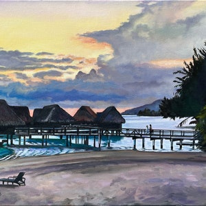 Original French Polynesia Painting - 24x18in - Etsy