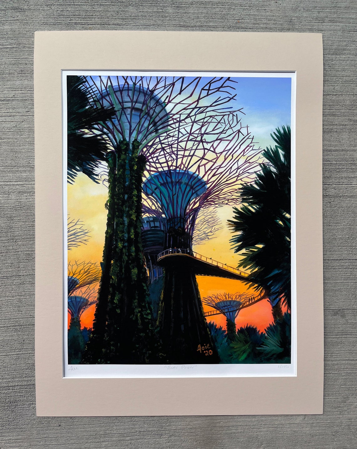 Supertrees Singapore 14x18in Giclee Art Print - Etsy