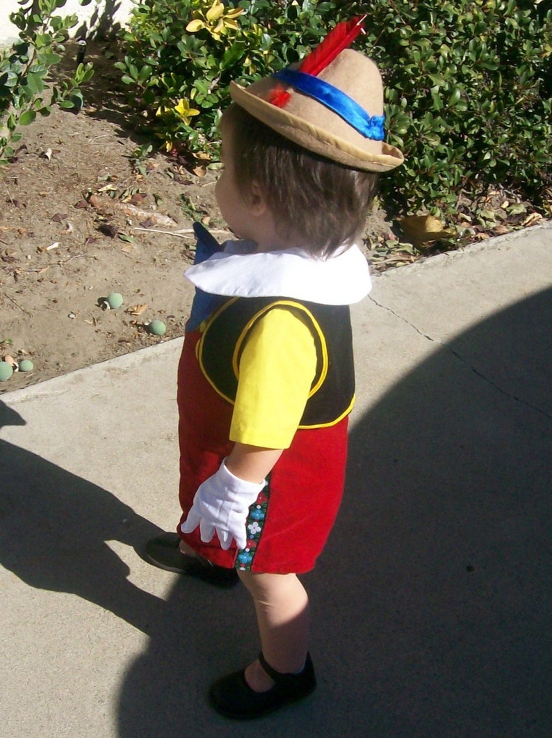 Pinocchio Costume Cosplay Red Velvet Lederhosen October Fest Tyrolean ...