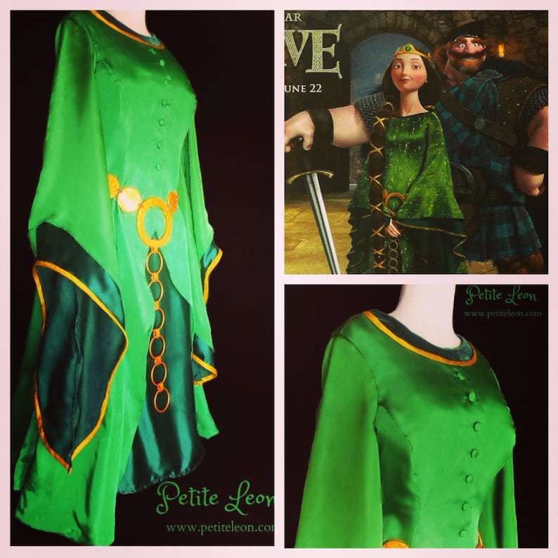 Queen Elinor Costume Cosplay Green Scottish Medieval Dress - Etsy