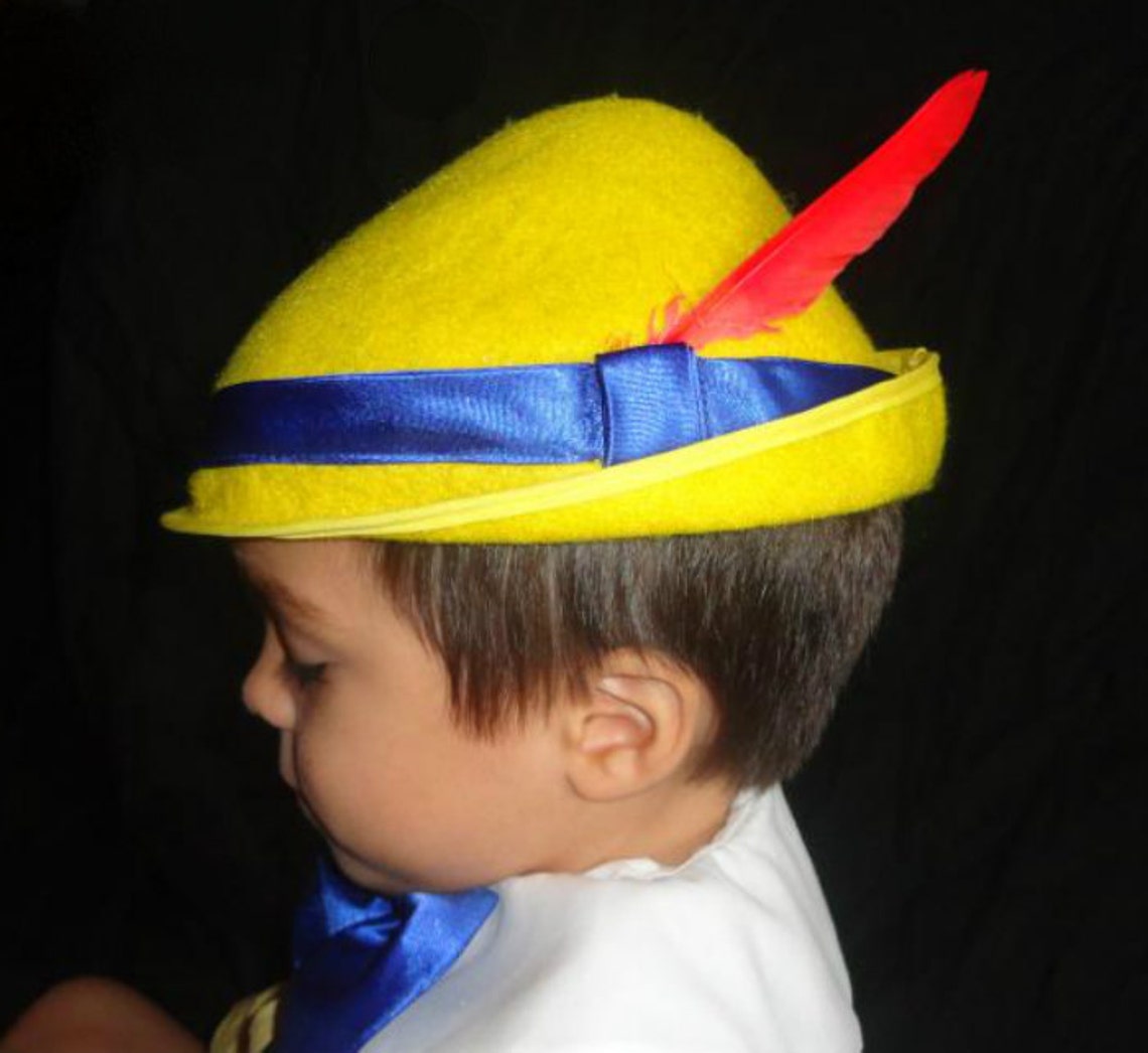 Custom Pinocchio Costume Hat Yellow Tyrolean Alpine Style Hat - Etsy