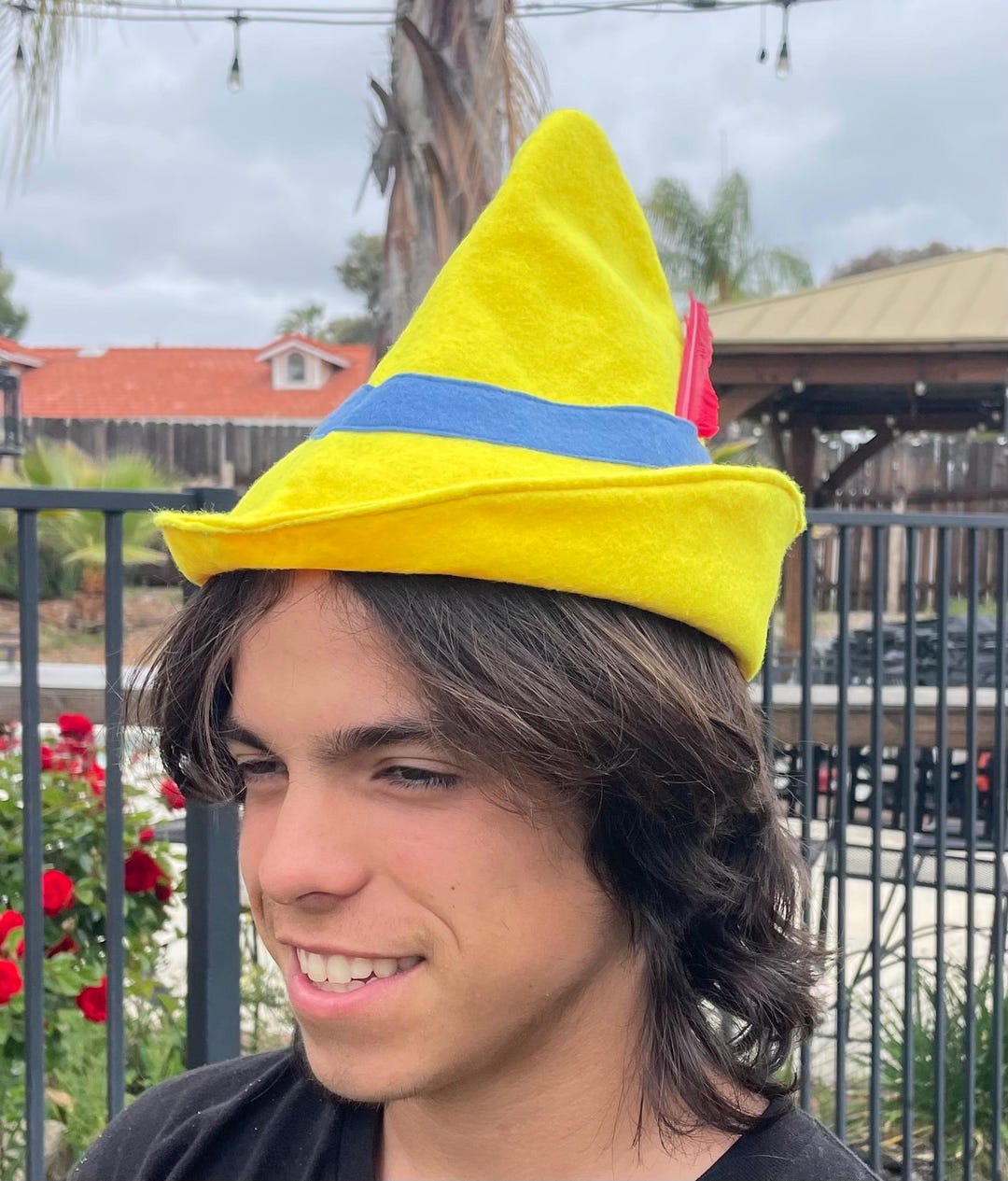Pinocchio Costume Hat: Yellow Felt Alpine Style With Feather - Etsy