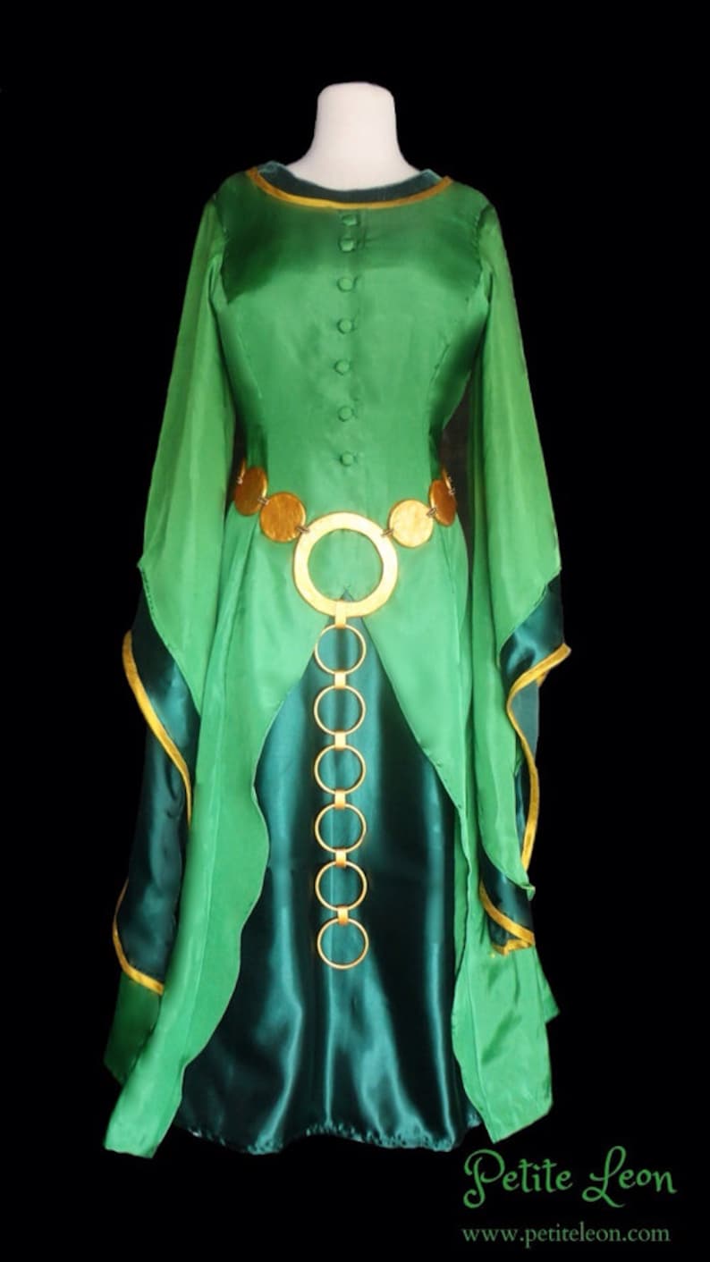Queen Elinor Costume Cosplay Green Scottish Medieval Dress - Etsy