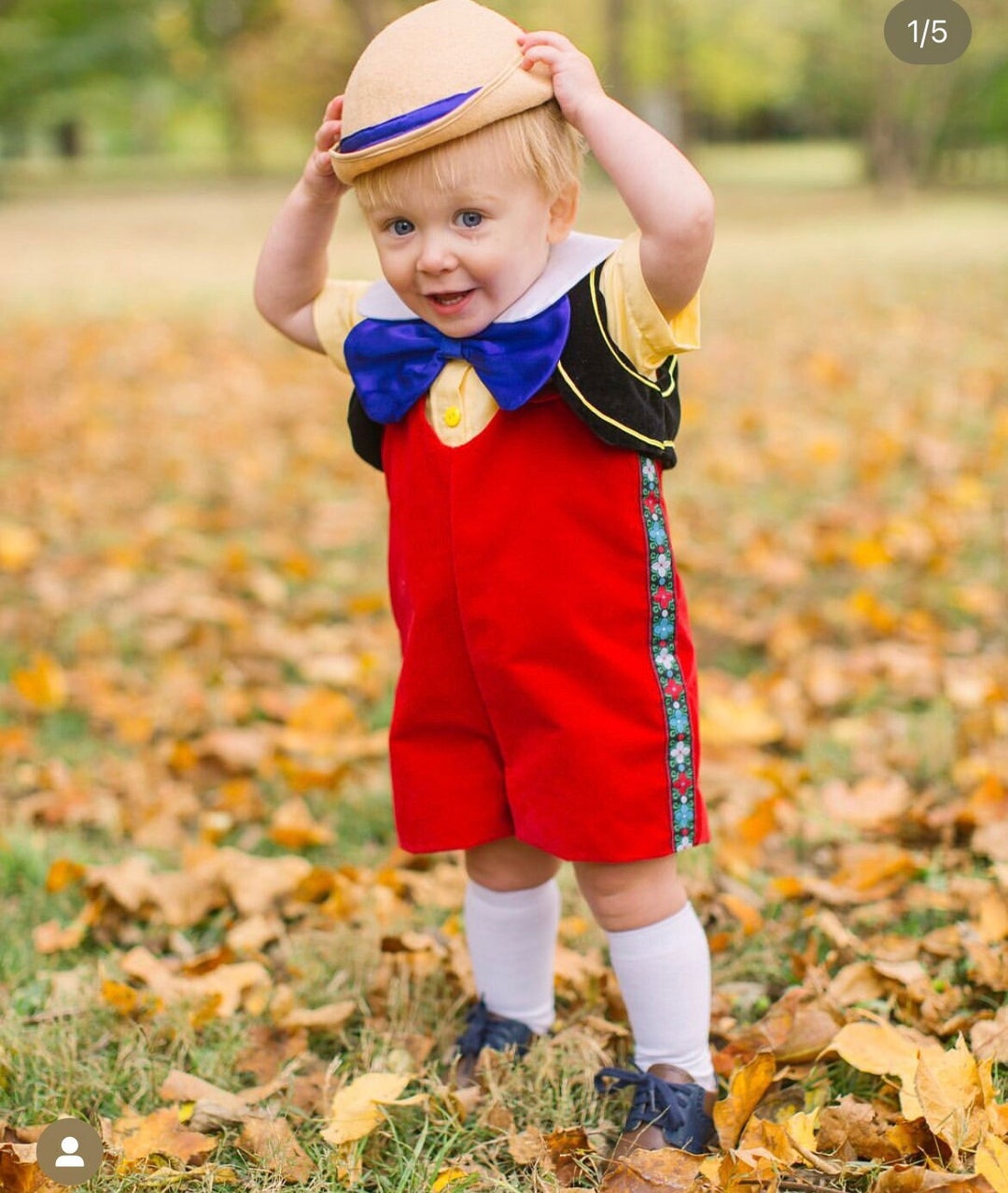 Pinocchio Costume Cosplay Red Velvet Lederhosen October Fest Tyrolean ...