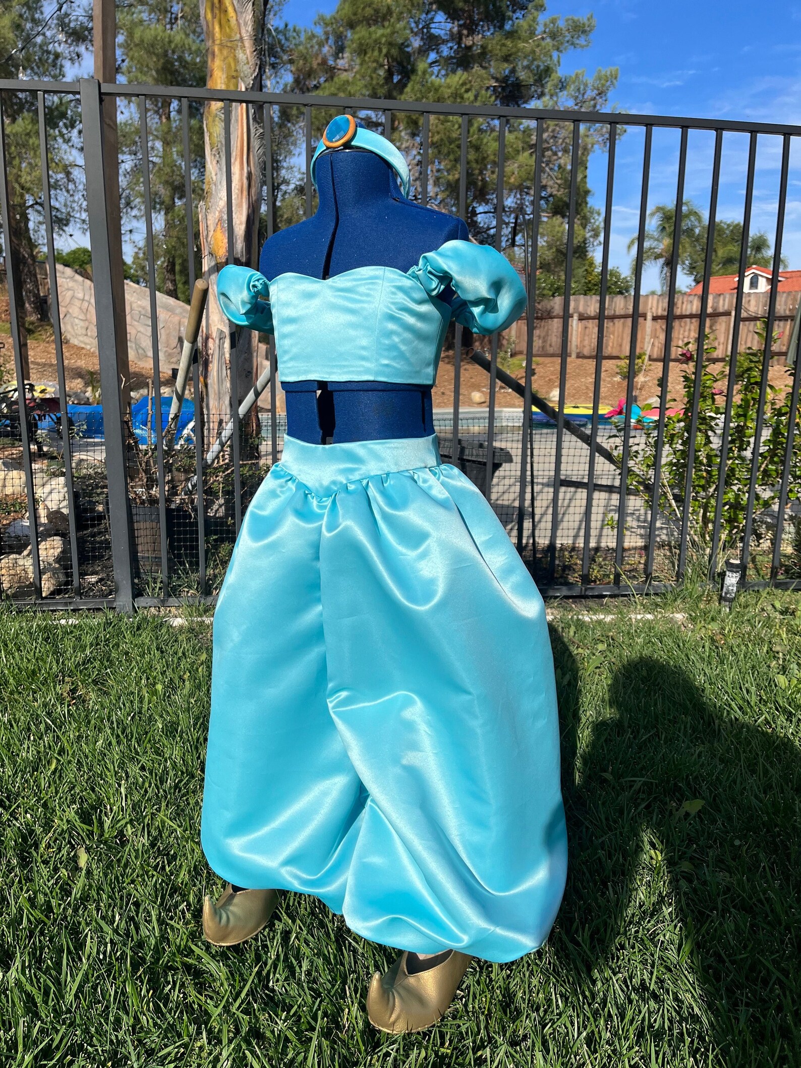 Custom Made Princess Jasmine Genie Arabian Style Child Costume From ...