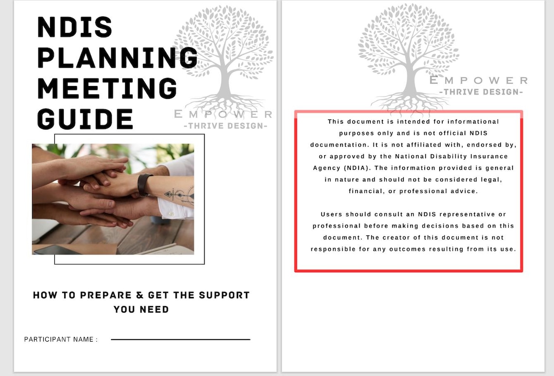 NDIS Plan Meeting Guide, Digital Downloads - Etsy