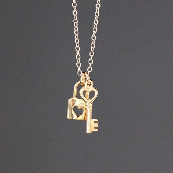 Heart Key Necklace - Etsy
